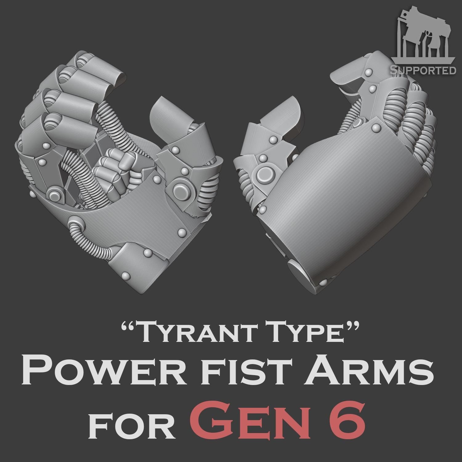 Gen 6 - Power Fist Arms "Tyrant Type" – Titan Forged 3D